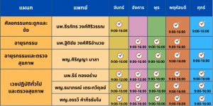 Doctor-timetable – Mahidol Bumrungrak Nakhonsawan Medical Center
